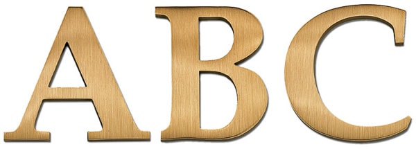 Cast Bronze - Letters and Signs