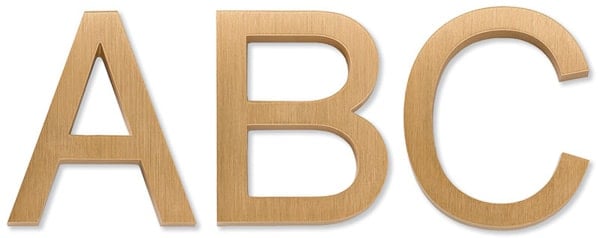 Cast Oxidized Bronze - Letters and Signs