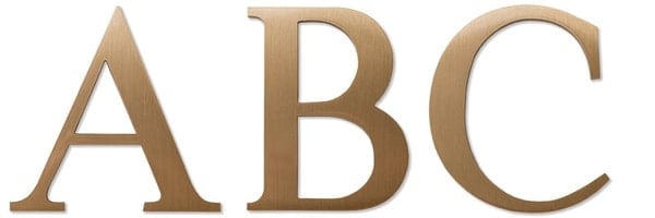 Cast Oxidized Bronze - Letters and Signs