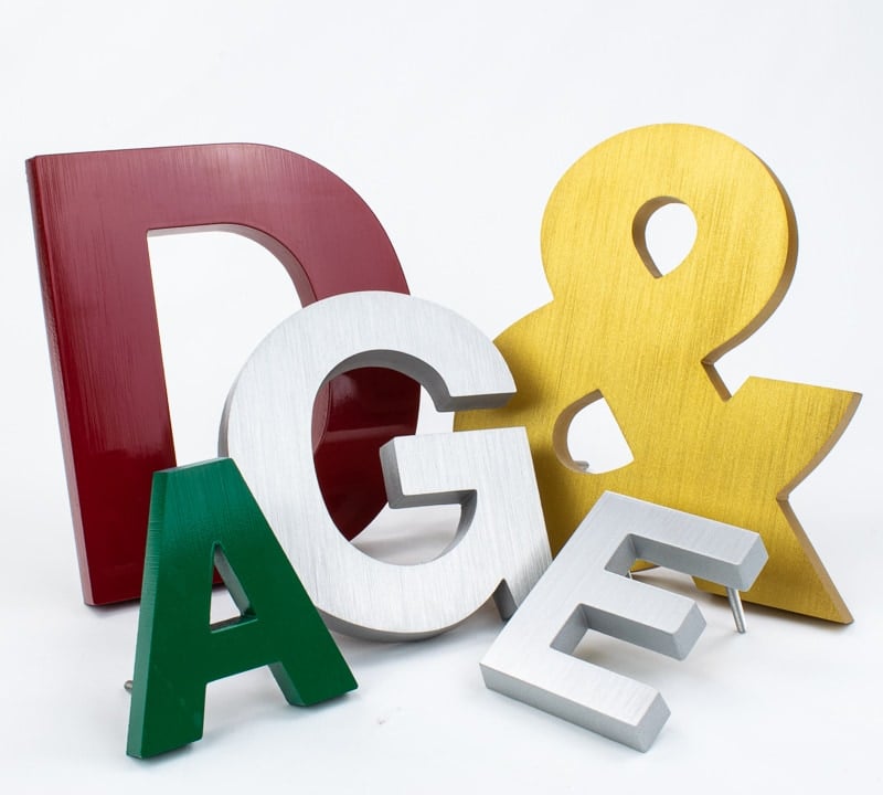 Cast Aluminum Letters - Thick Cast Metal Letters for Outdoors