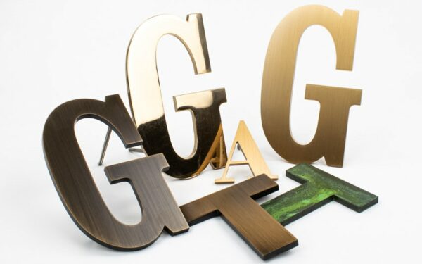 Bronze Letters & Signs - Brushed, Oil Rubbed or Mirror Polished