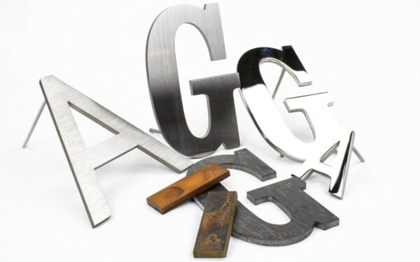 Stainless Steel Letters & Signs - Brushed, Corten Rust, or Polished