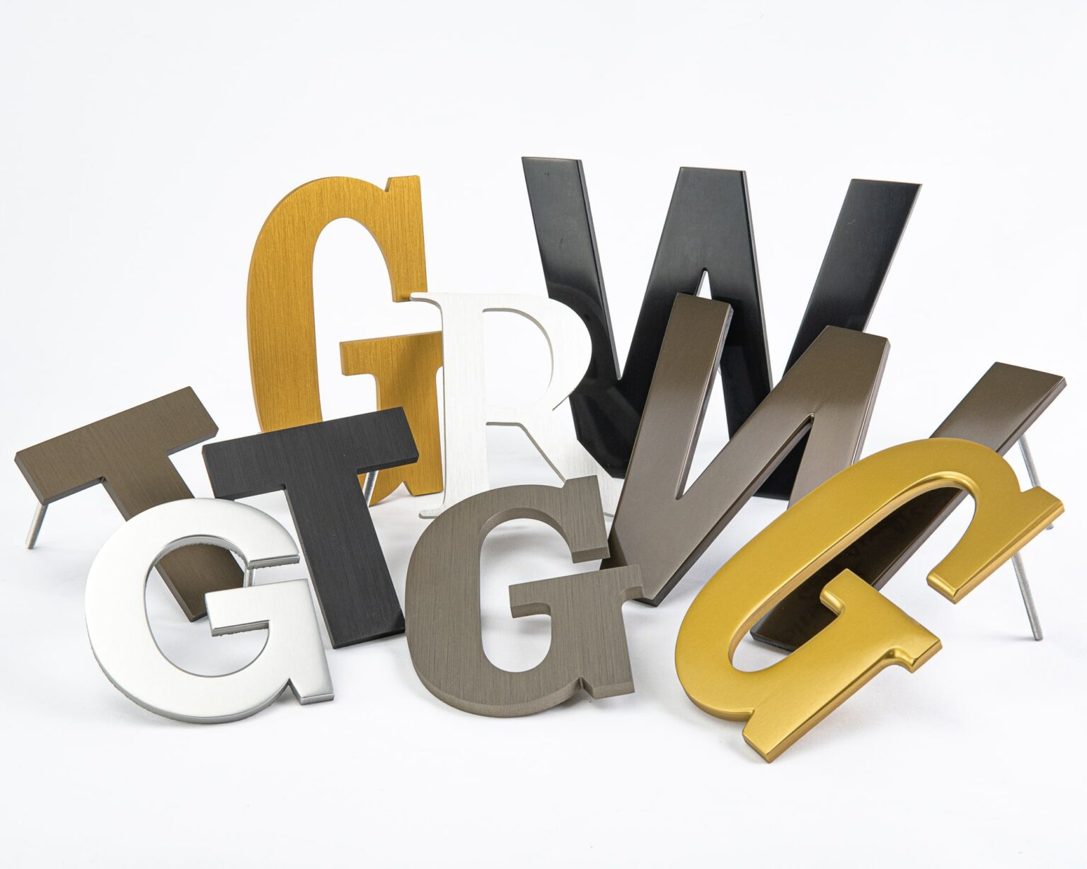 Solid Anodized Aluminum - Letters and Signs